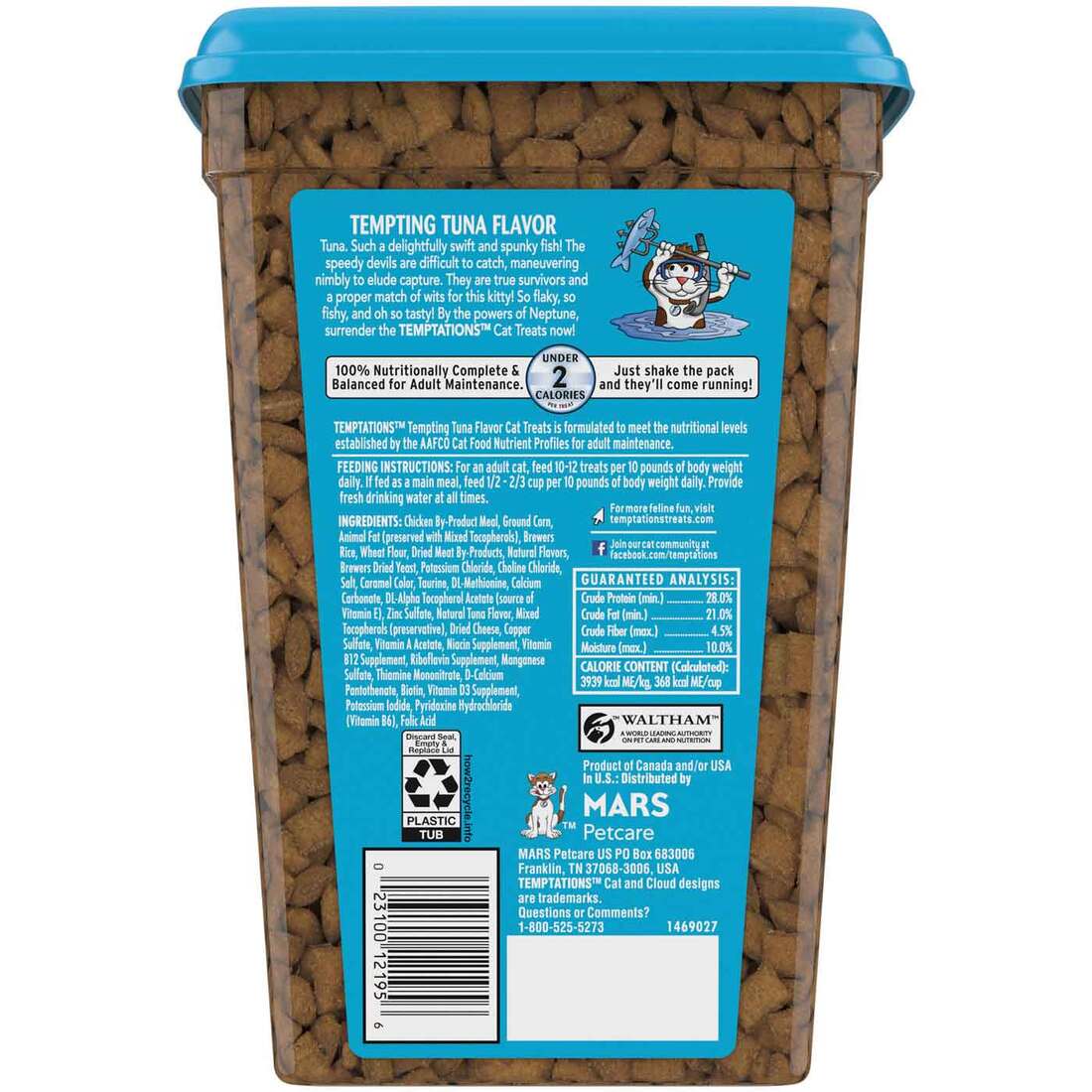 Whiskas Temptations Crunch/Soft Tuna Cat Treats, 30 Ounces | Pet ...