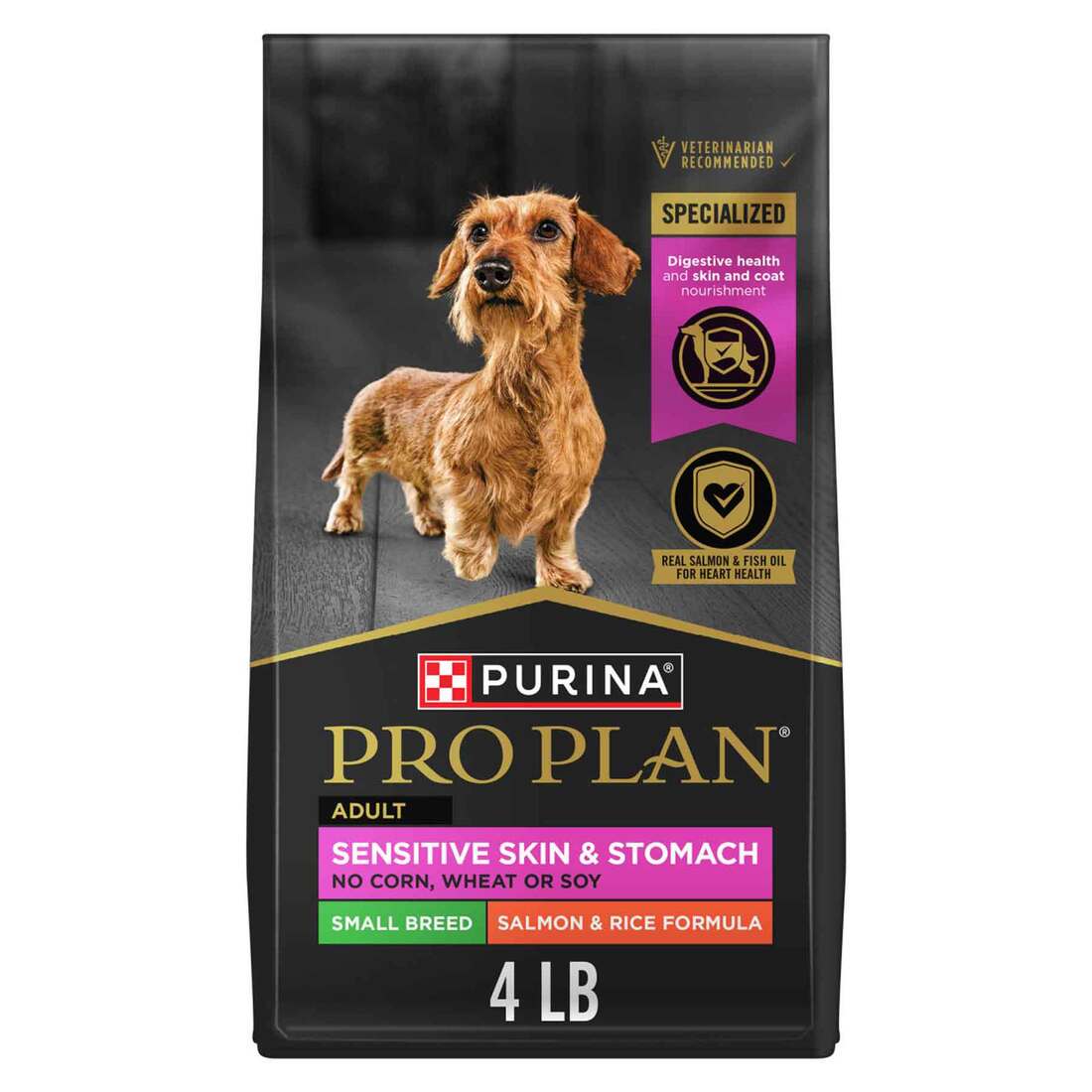 Purina Pro Plan Sensitive Skin and Stomach Dog Food Small Breed, Adult ...