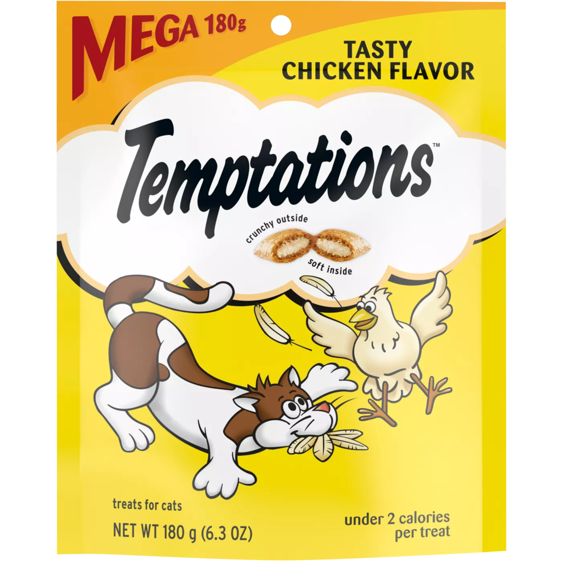 Temptations Classic Treats for Cats Tasty Chicken Flavor, 6.3 Ounces ...