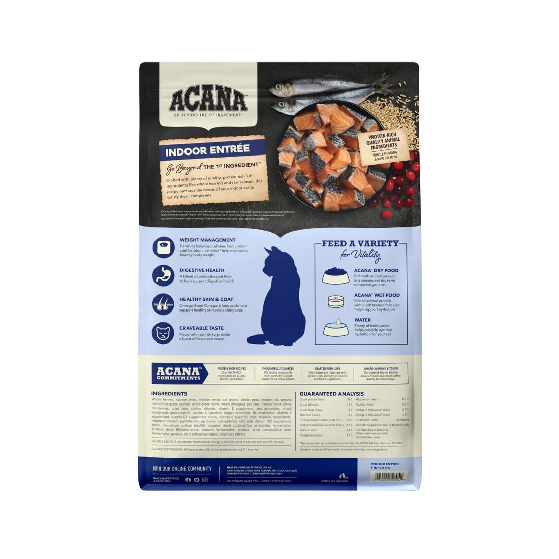 ACANA Indoor Entrée Dry Cat Food, Fish Recipe, 4 Pounds | Pet Supplies Plus