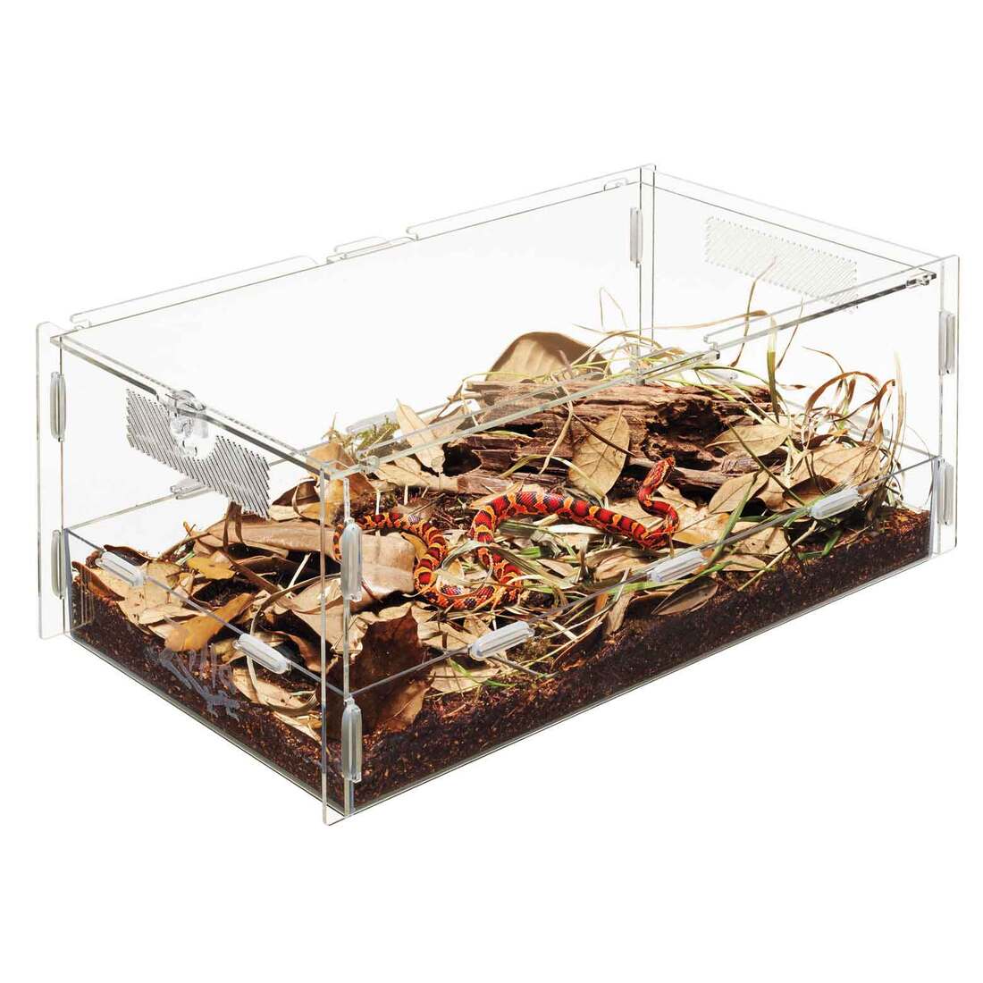Zilla Micro Habitat Terrariums with Locking Latch, Terrestrial, Large ...