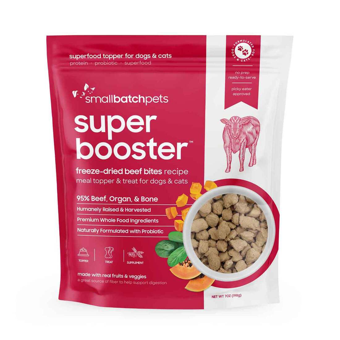 Small Batch Freeze Dried Beef Bites, 7 Ounces | Pet Supplies Plus