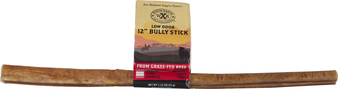 Wixom Ranch Natural Chews Low Odor Bully Stick, 12 Inches | Pet ...