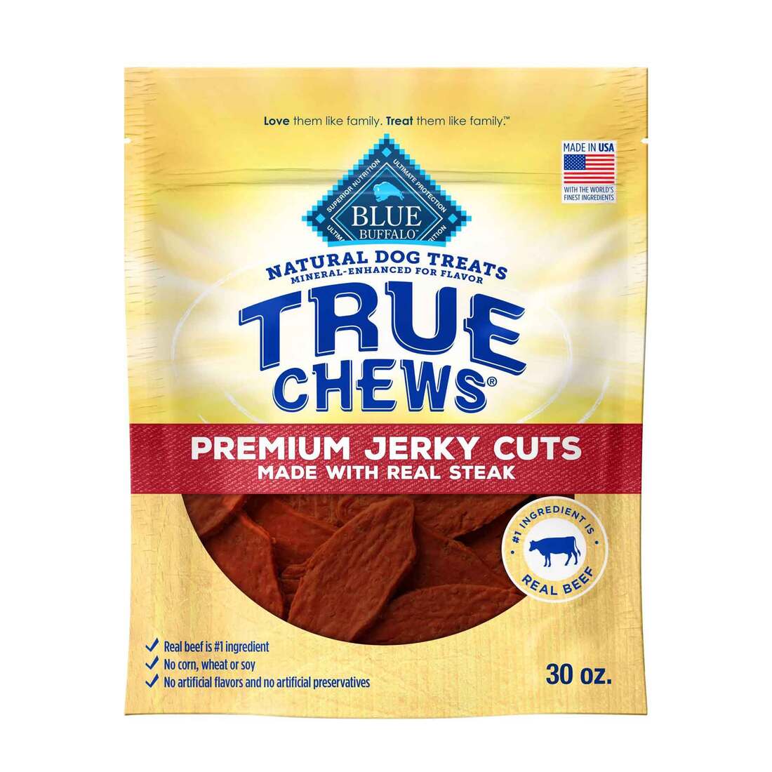 True Chews Jerky Steak Recipe Dog Treats, 30 Ounces | Pet Supplies Plus